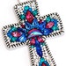 Pretty Crystal Iridescent Red Cross Handmade Rhinestone Cross 2 3/4 ...