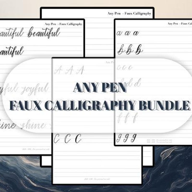 Faux Calligraphy - Etsy