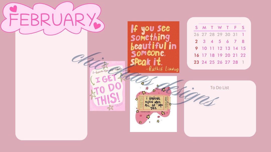 Fondo de pantalla de febrero - Etsy España