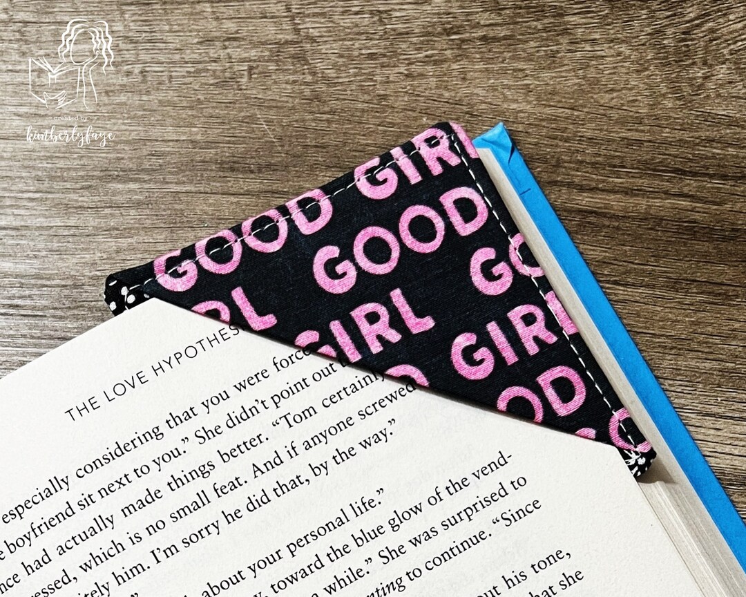 Good Girl Pink Spicy Naughty Fabric Corner Bookmark Handmade Gift for ...