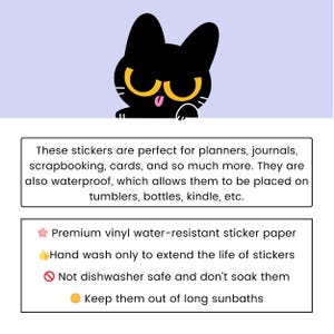 Vintage Cat Stickers, Retro Aesthetic 19 PCS Cute Baby Cat Vinyl ...