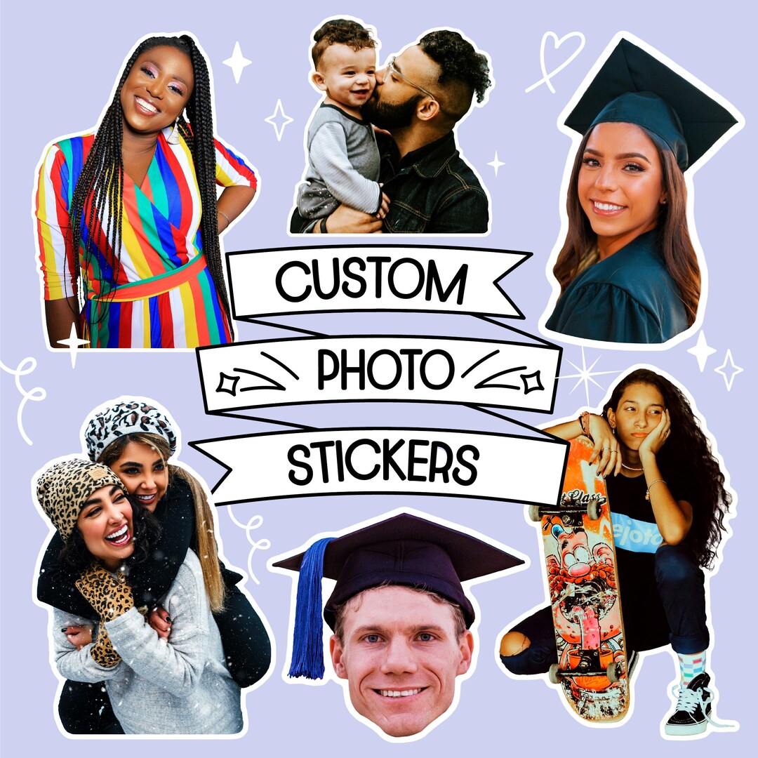Custom Photo Stickers, Personalized Face Stickers, Custom Portrait ...
