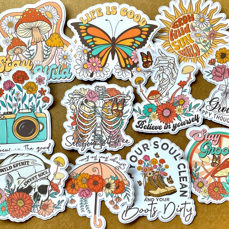 Hippie Sticker - Etsy