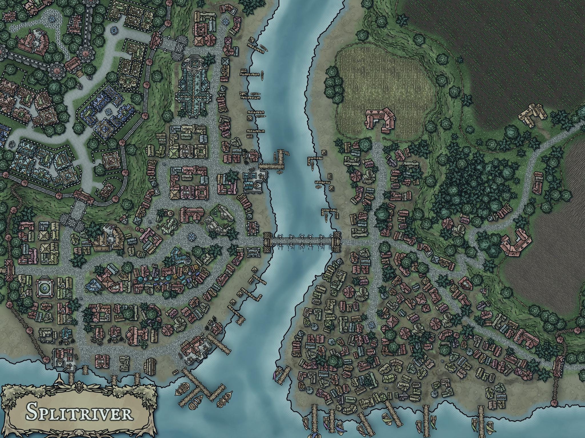 Custom Fantasy City Map Commissions - Watercolor Cities Style - D&D and ...