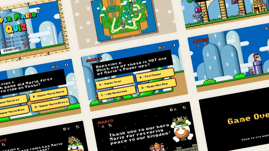 Super Mario Quiz Powerpoint | Interactive Game Presentation | Fun ...