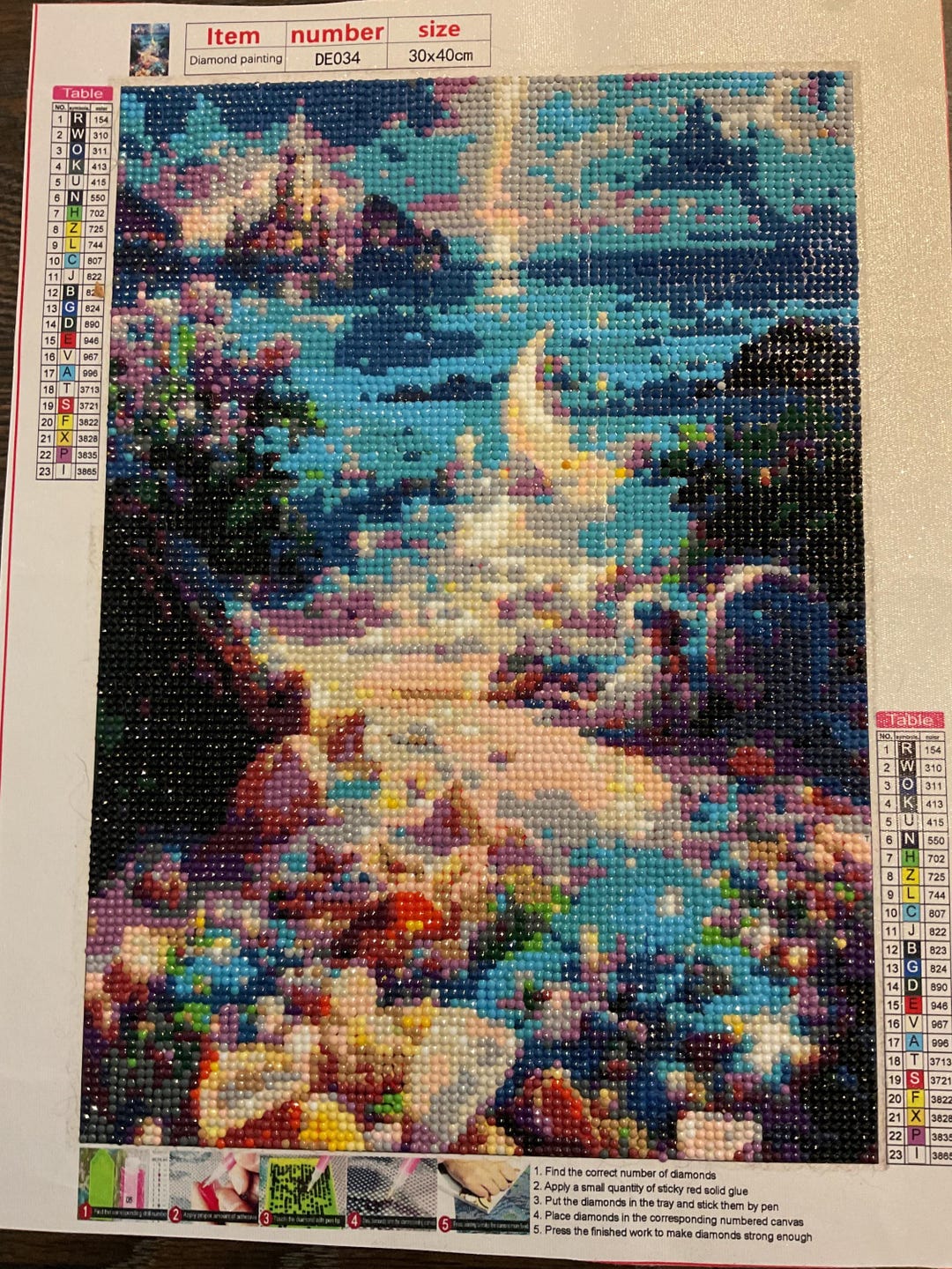 Finished Diamond Art Painting of Seashells on the Beach 30x40 Cm - Etsy