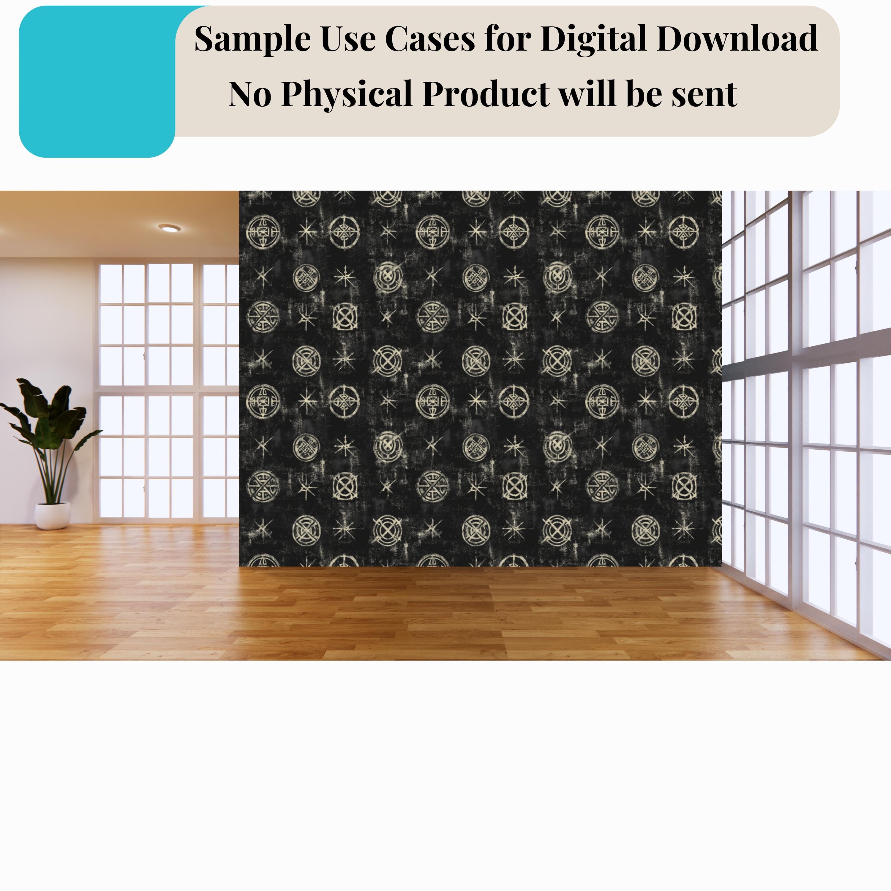 Mystical Sigil Pattern: Dark Occult Grunge Design for Witchcraft ...