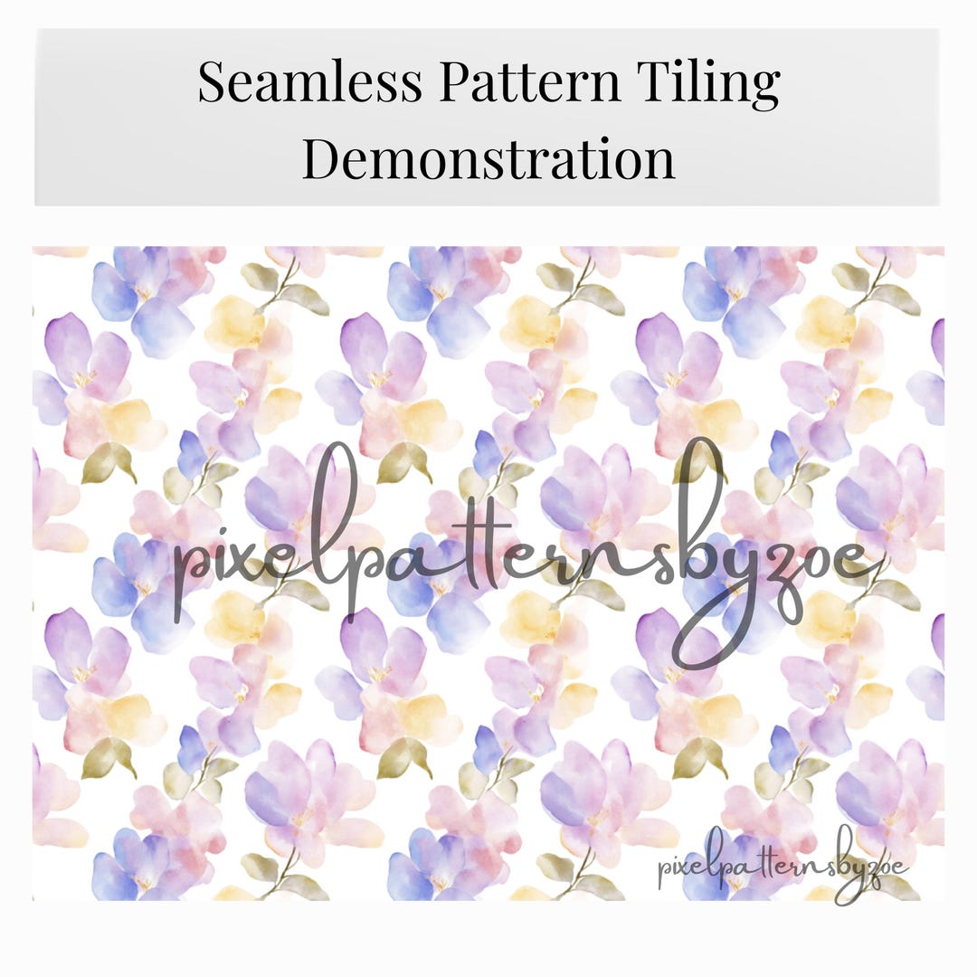 Elegant Pastel Watercolor Floral Pattern: Digital Download for Crafts ...