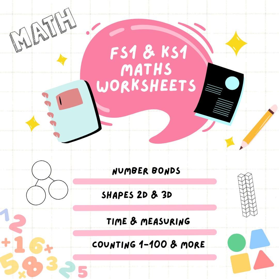 Math Worksheets | Kindergarten Math | Homeschool Math Resources | FS1 ...