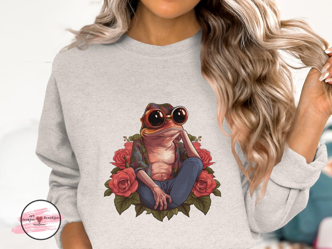 Chill Frog Png, Frog Sublimation Design, Frog Lover Png, Cool Frog Png ...