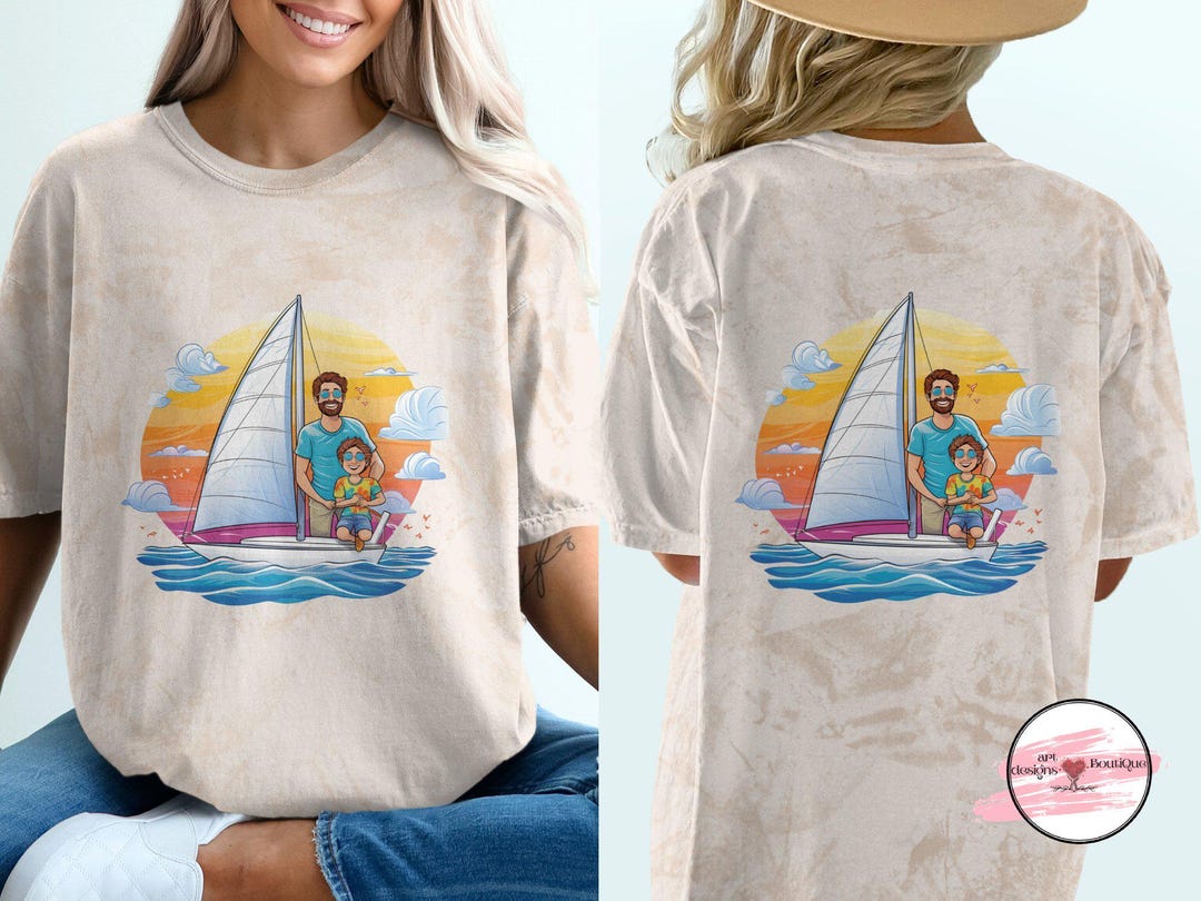 Dad Son Sailing PNG, Sailing Dad Png, Fathers Day Sublimation, Loving ...