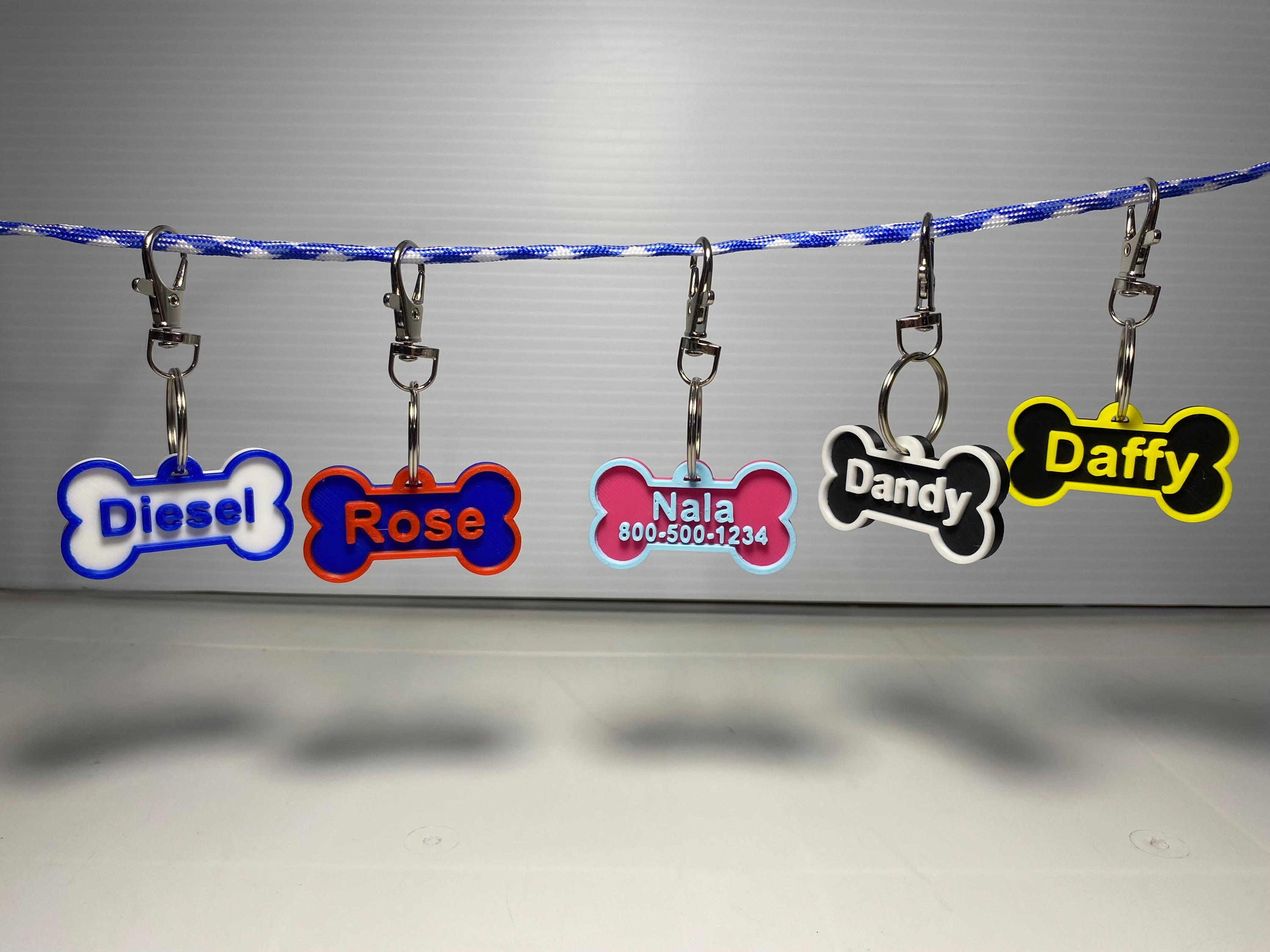 Personalized 3d-printed Dog Tags for Your Pet| Stylish & Practical 3d ...
