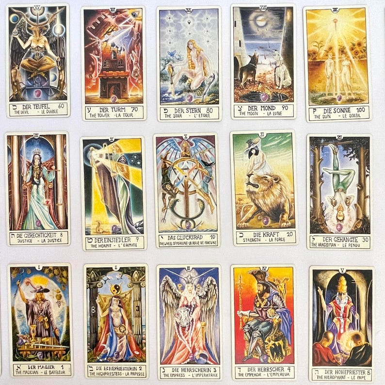 Rare 1986 Eclectic Tarot Deck: Piatnik, Josef Machynka, Complete 78 ...