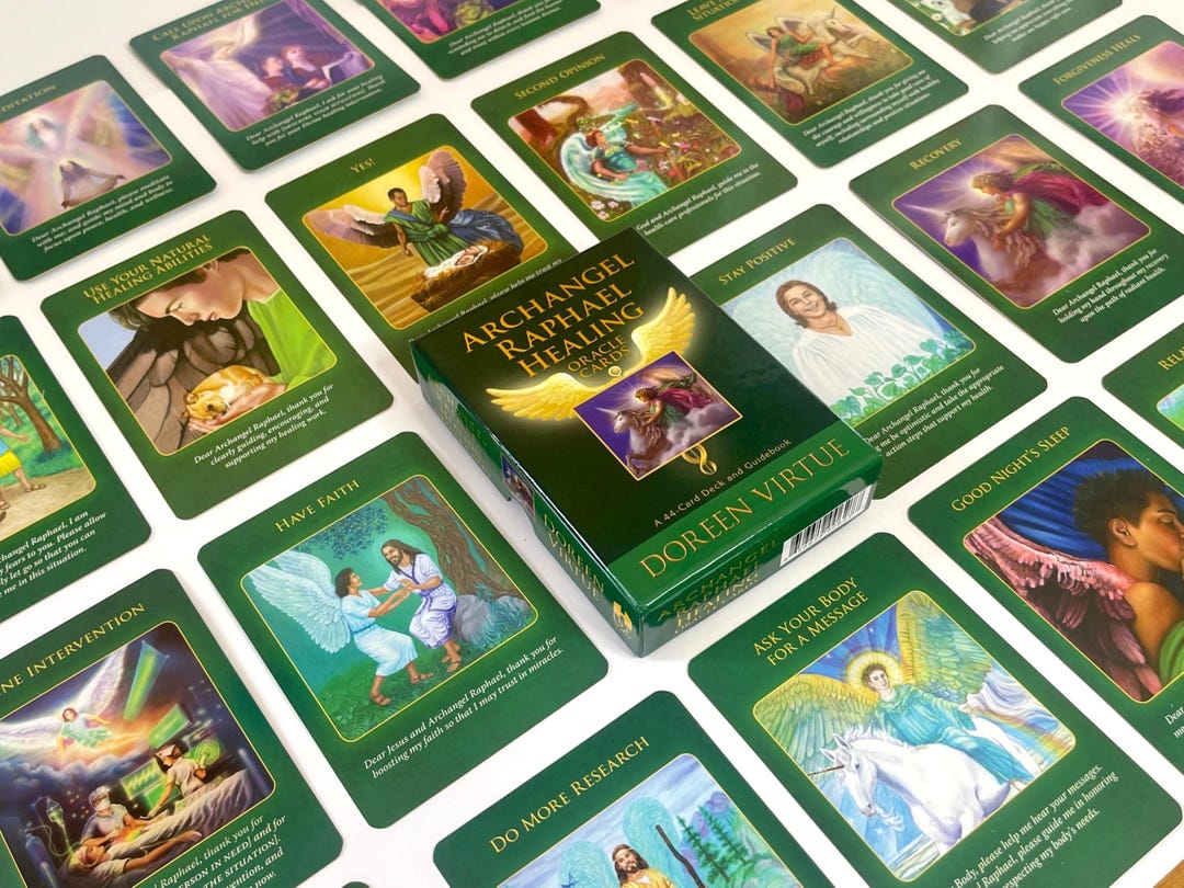 Rare Archangel Raphael Healing Oracle Cards by Doreen Virtue: Sealed ...