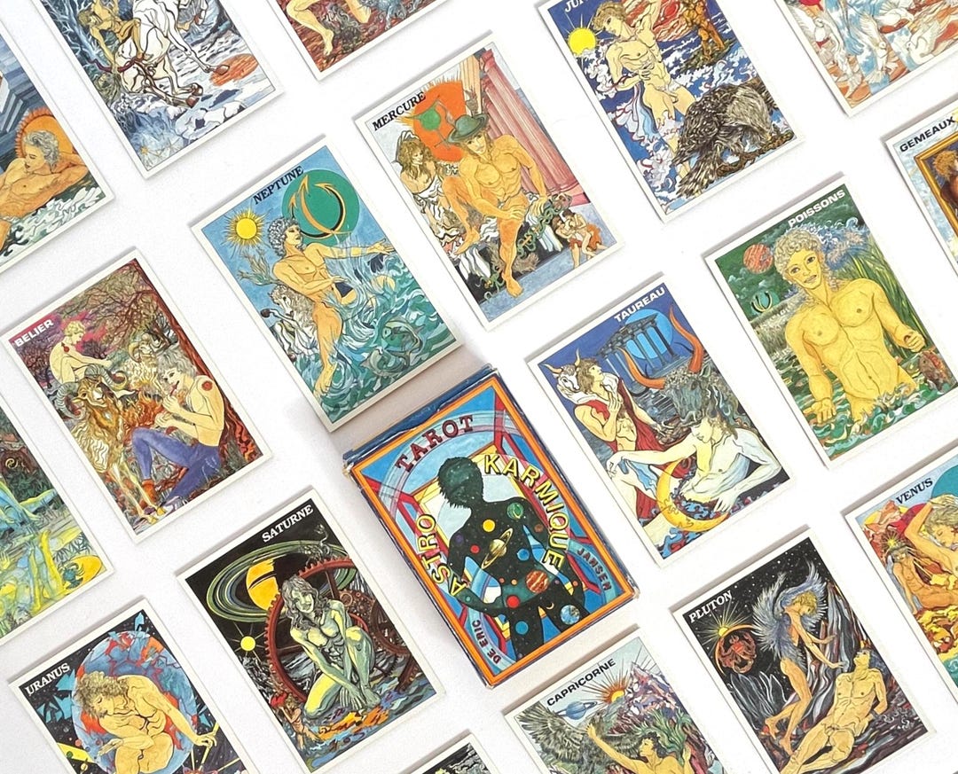 Astro Karmique Tarot Deck by Eric Jansen: 1991 Vintage Astrological ...