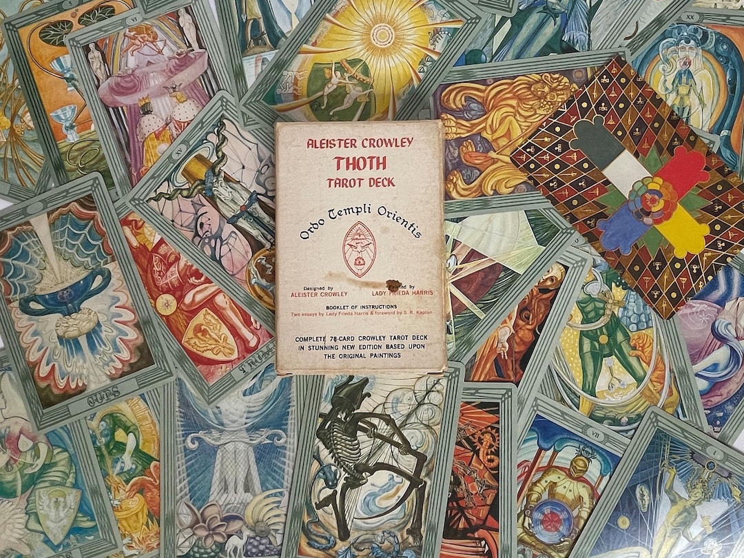 Thoth Tarot Deck 1983 – Aleister Crowley – Large Greenie Edition – White Box C – US Games – Rare ...