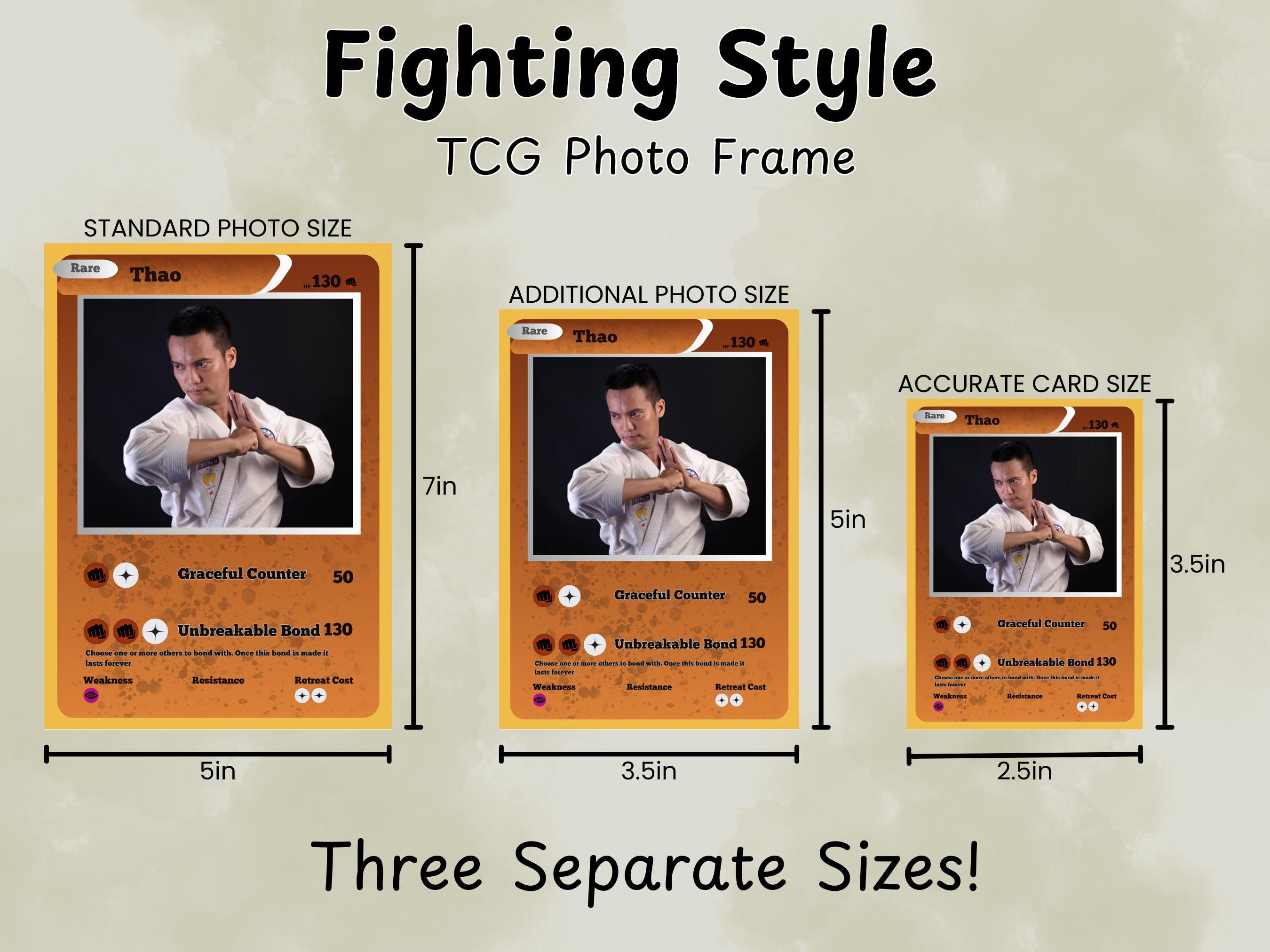 Customizable Photo Frame, Trading Card Game, Fighting Style, Canva ...