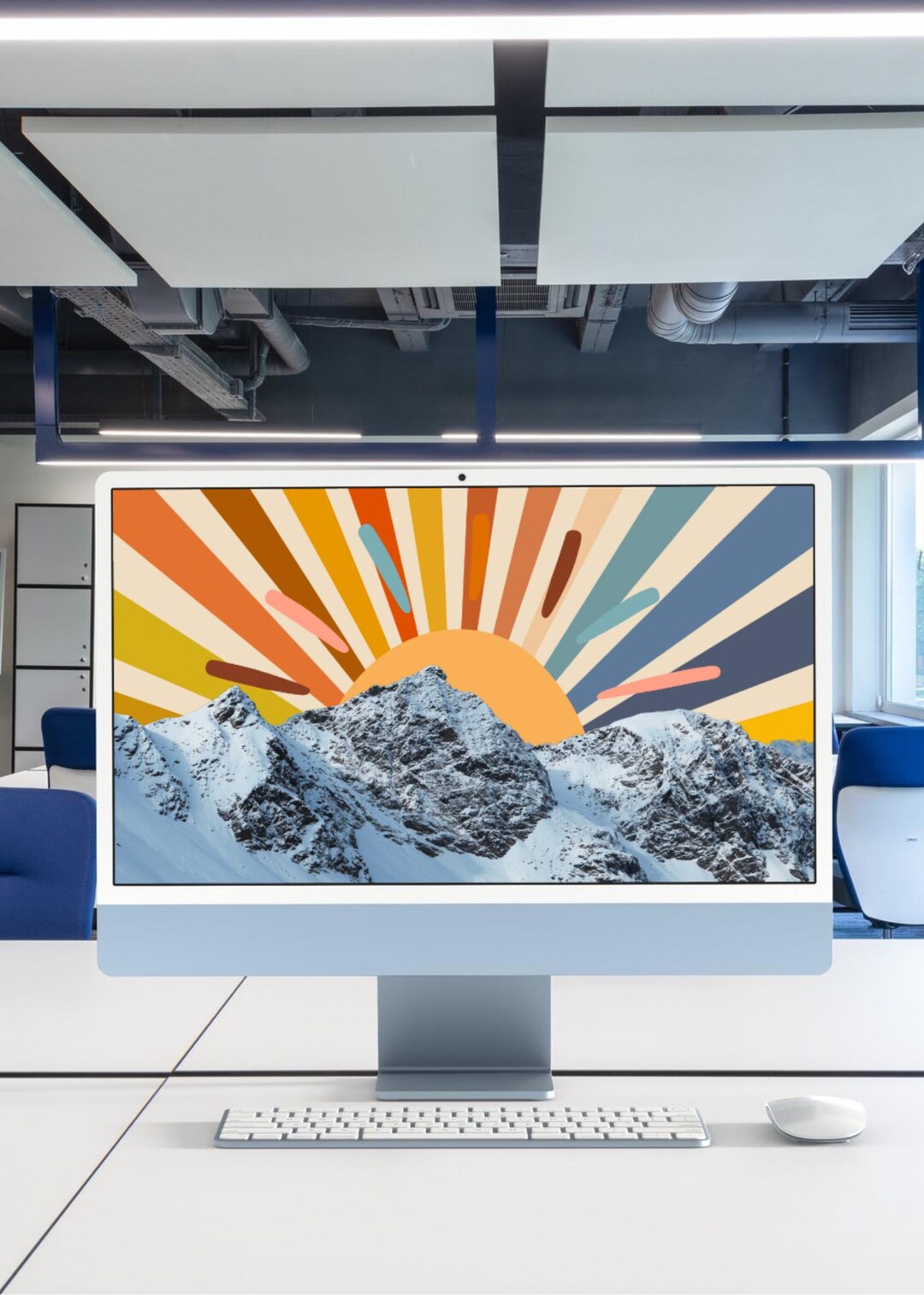 Colorful Sunrise - Virtual Background for Online Meetings | Mixed Media ...