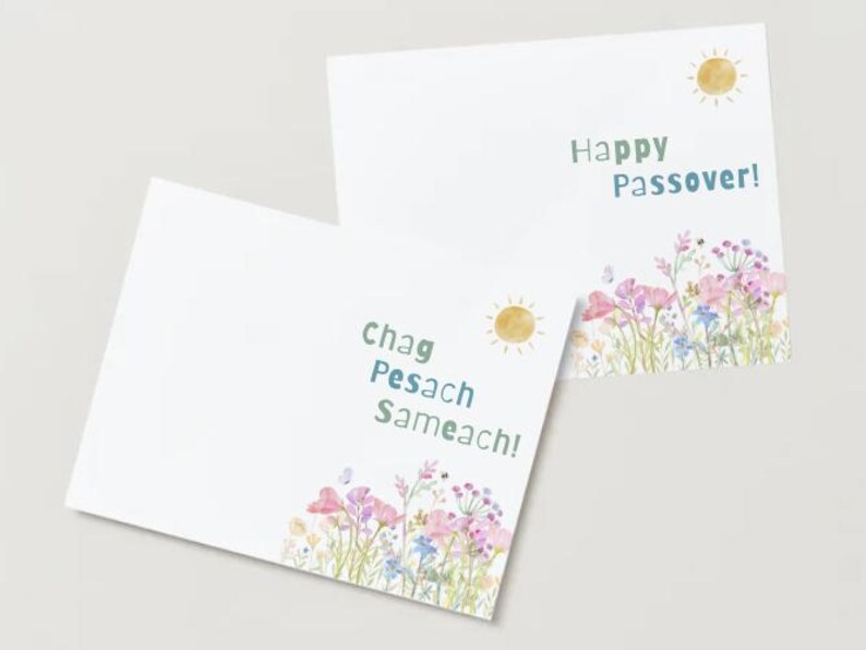 Passover Card - Digital Download | Foldable and Printable Passover Card ...