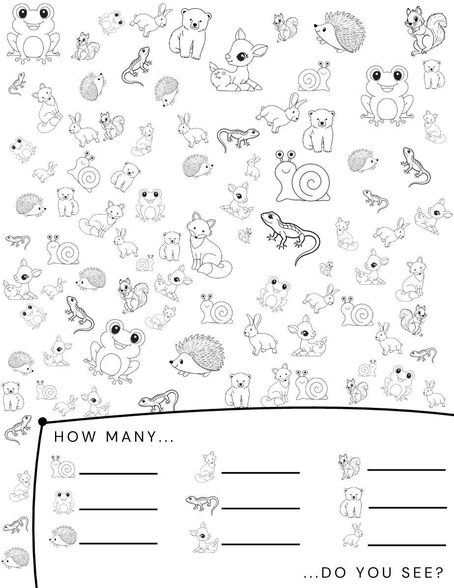 Forest Animals Search and Find Activity Pages for Kids (digital ...