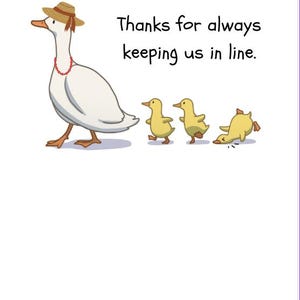 Funny and Cute Mother's Day - Ducks | Foldable, Printable Card ...