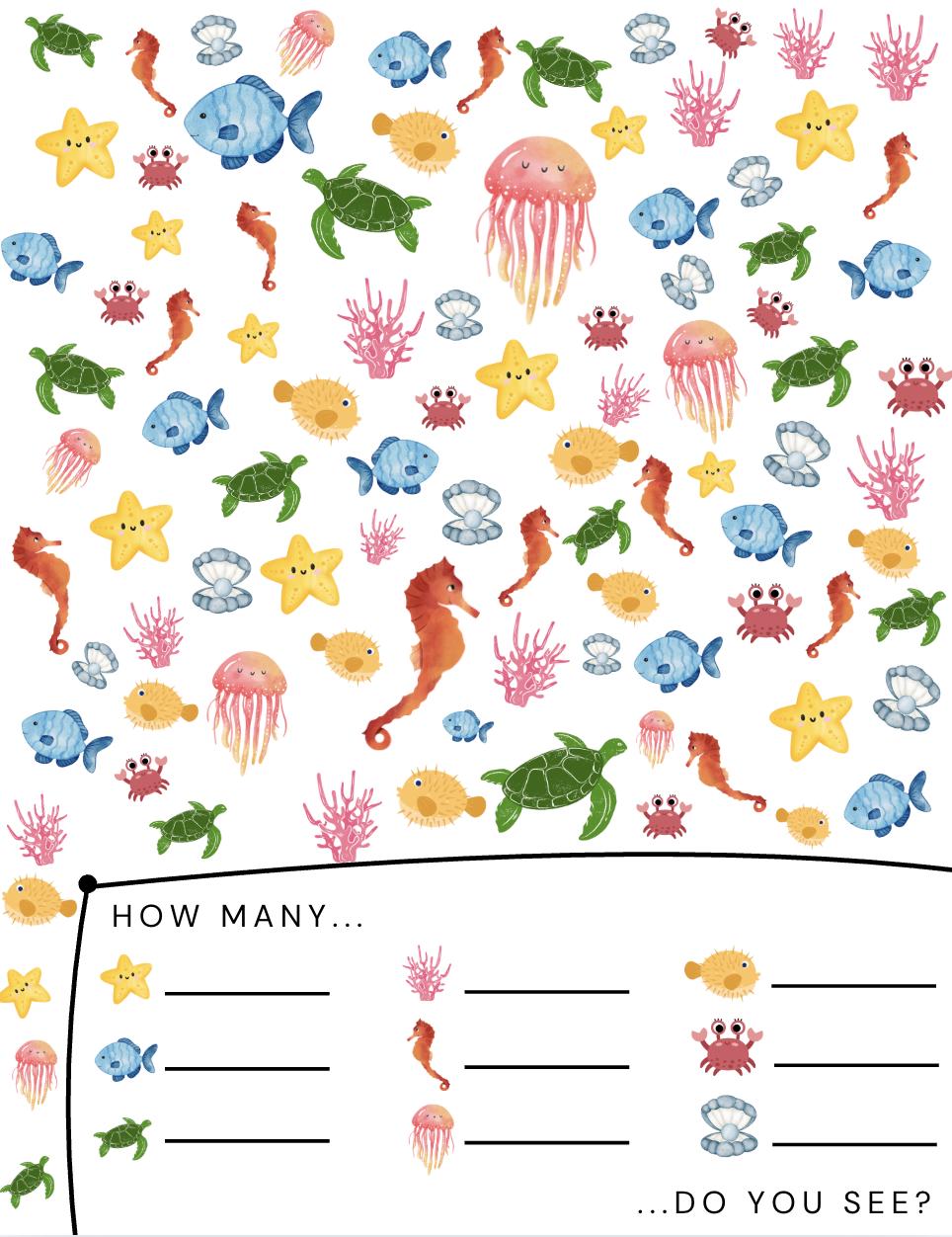 Ocean Search and Find Activity Pages: Kids Printable (digital Download ...