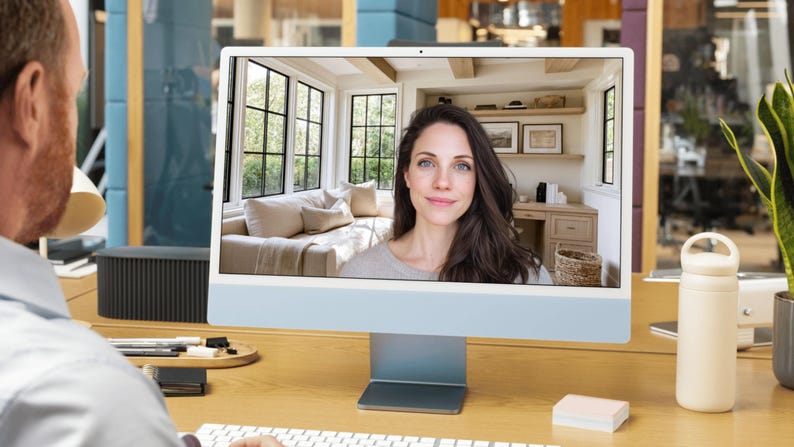 Farmhouse Office Virtual Zoom Background, Cozy Neutral Zoom, Teams ...
