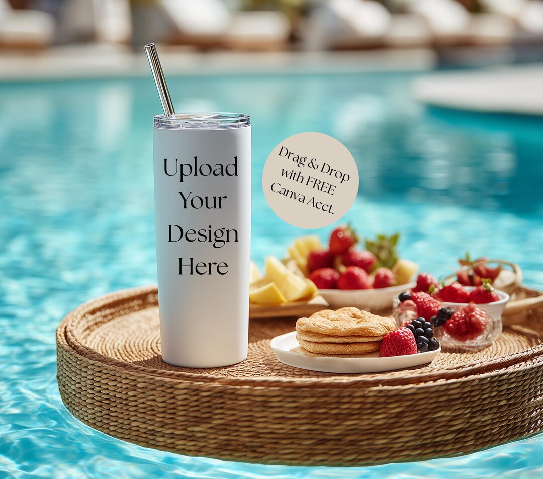 Sublimation Tumbler Mockup Design-4th of July-20oz Skinny Tumbler ...