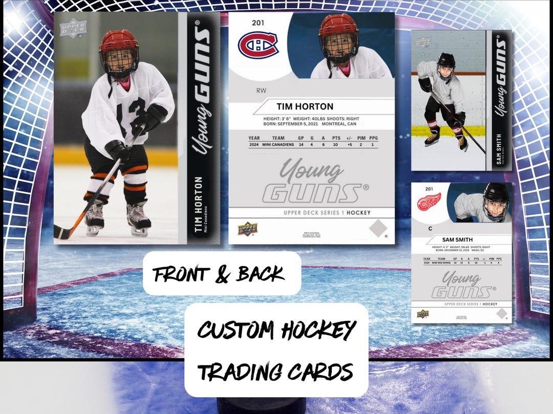 Custom Hockey Trading Card, Personalized Young Guns Design (digital ...