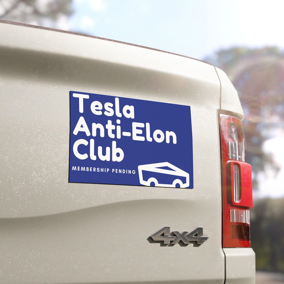 Cybertruck Anti-elon Club Car Magnets, Model X Y 3 Tesla, Gift for ...