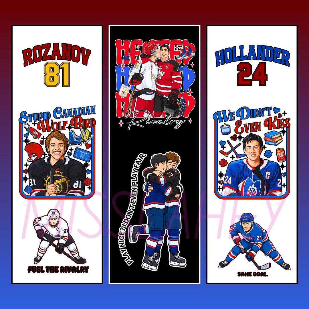 Heated Rivalry Bookmark Shane Hollander / Ilya Rozanov - Etsy