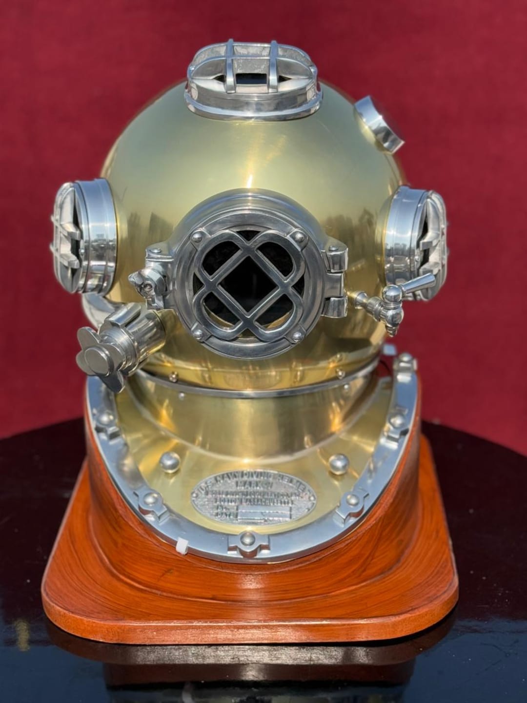 Aluminium Deep Sea Scuba Diving Helmet - US Navy Mark V Diving Helmet ...