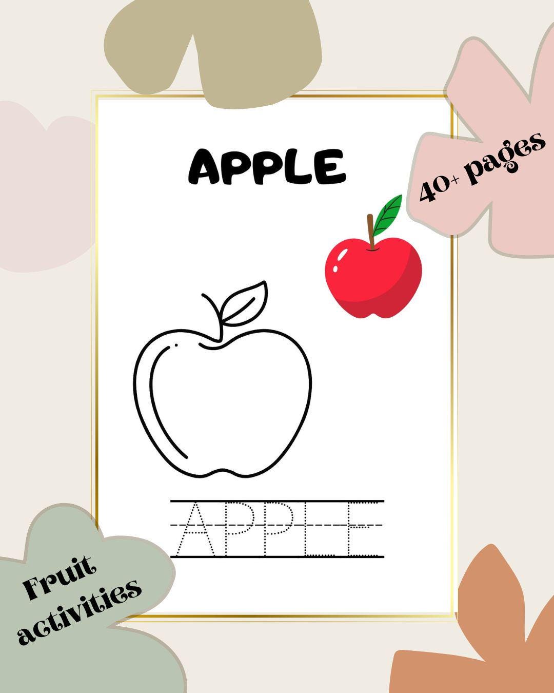 40+ Pages - Fruits Activity Book - PRINTABLE Kids Fruits Worksheets ...
