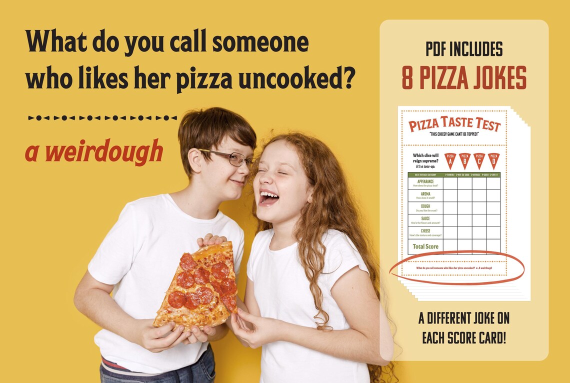 Pizza Taste Test Score Card With Pizza Puns to Download and Print for ...