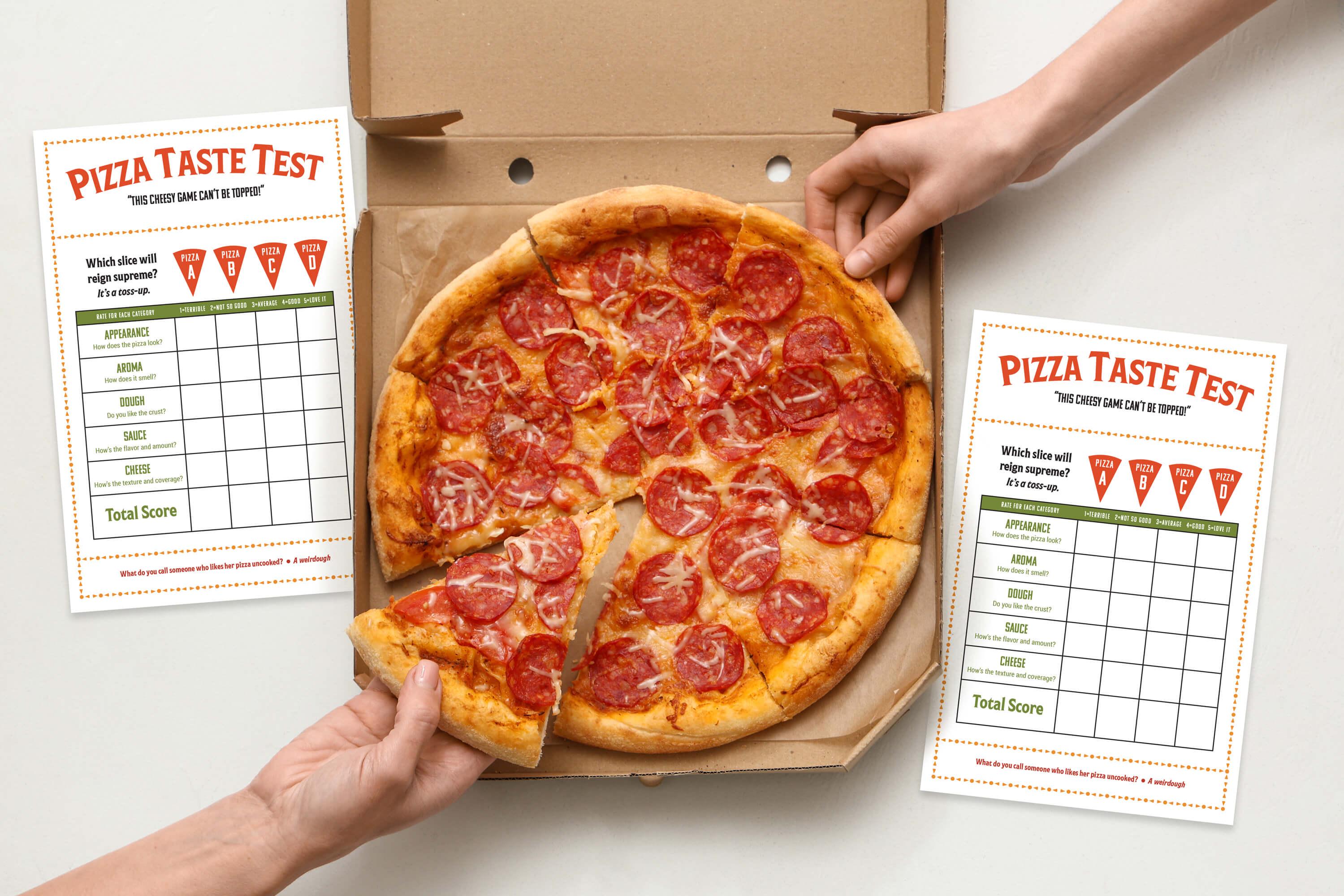 Pizza Taste Test Score Card With Pizza Puns to Download and Print for ...