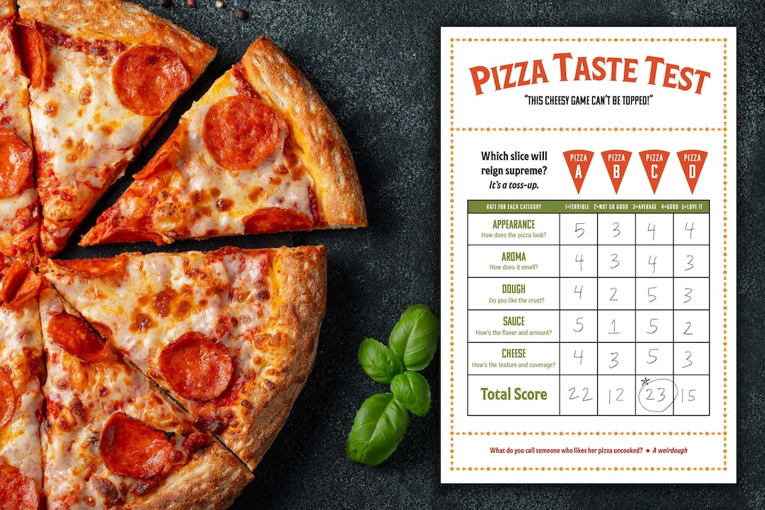 Pizza Taste Test Score Card With Pizza Puns to Download and Print for ...