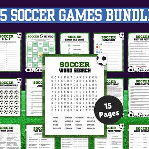 Soccer Games, Soccer Printable, Soccer Bundle, Soccer Birthday, Soccer ...