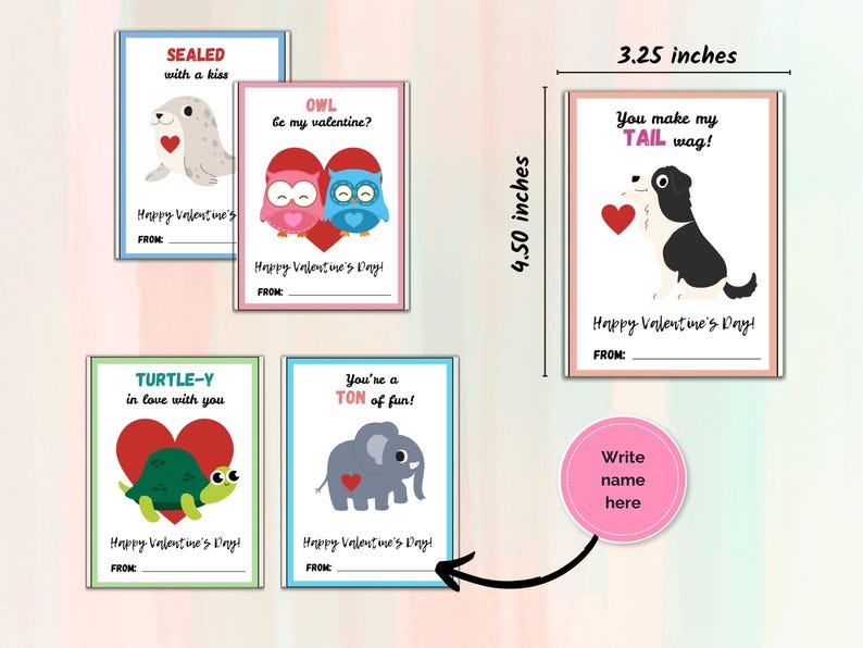 Printable Animal Puns Valentines Day Cards, Animal Puns Valentine ...