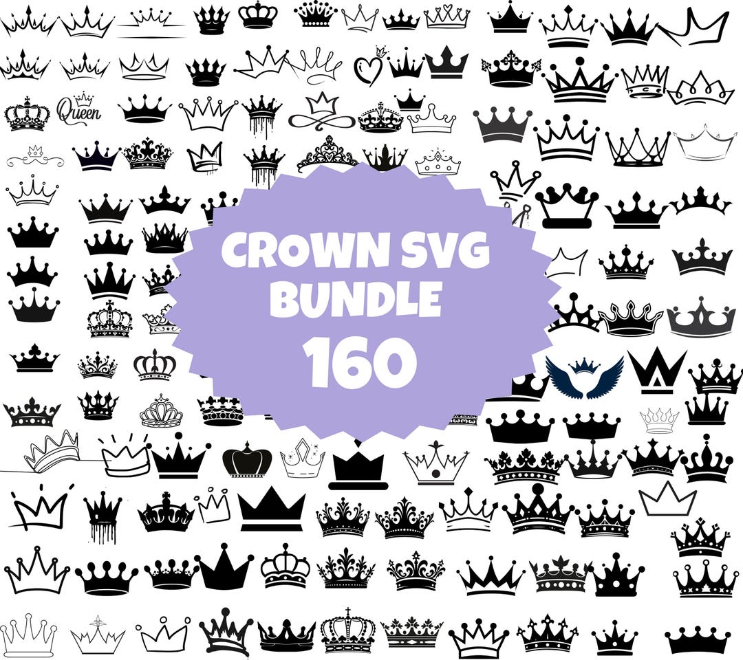 Royal Crown SVG Bundle: King, Queen, Princess (digital Files) - Etsy