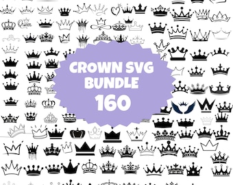 Royal Crown Svg Bundle / King Crown SVG / Queen Crown SVG / Princess ...