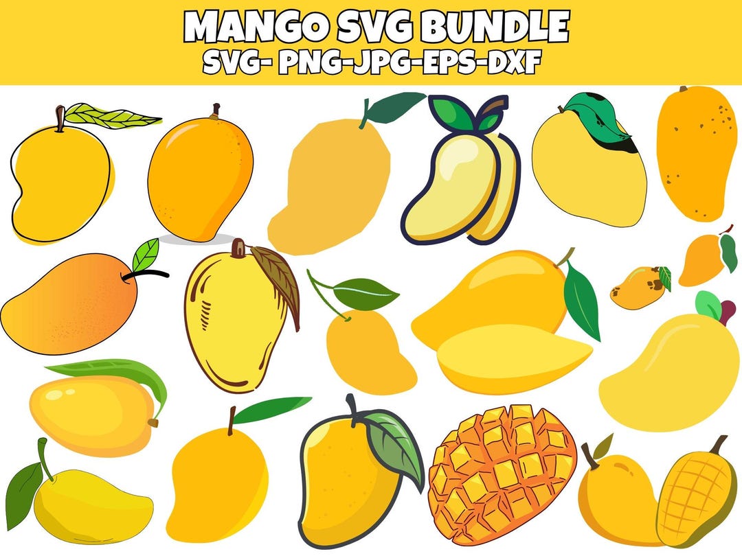 Mango SVG | Mango PNG | Mango Digital Downloadable | Mango Fruit Clip ...