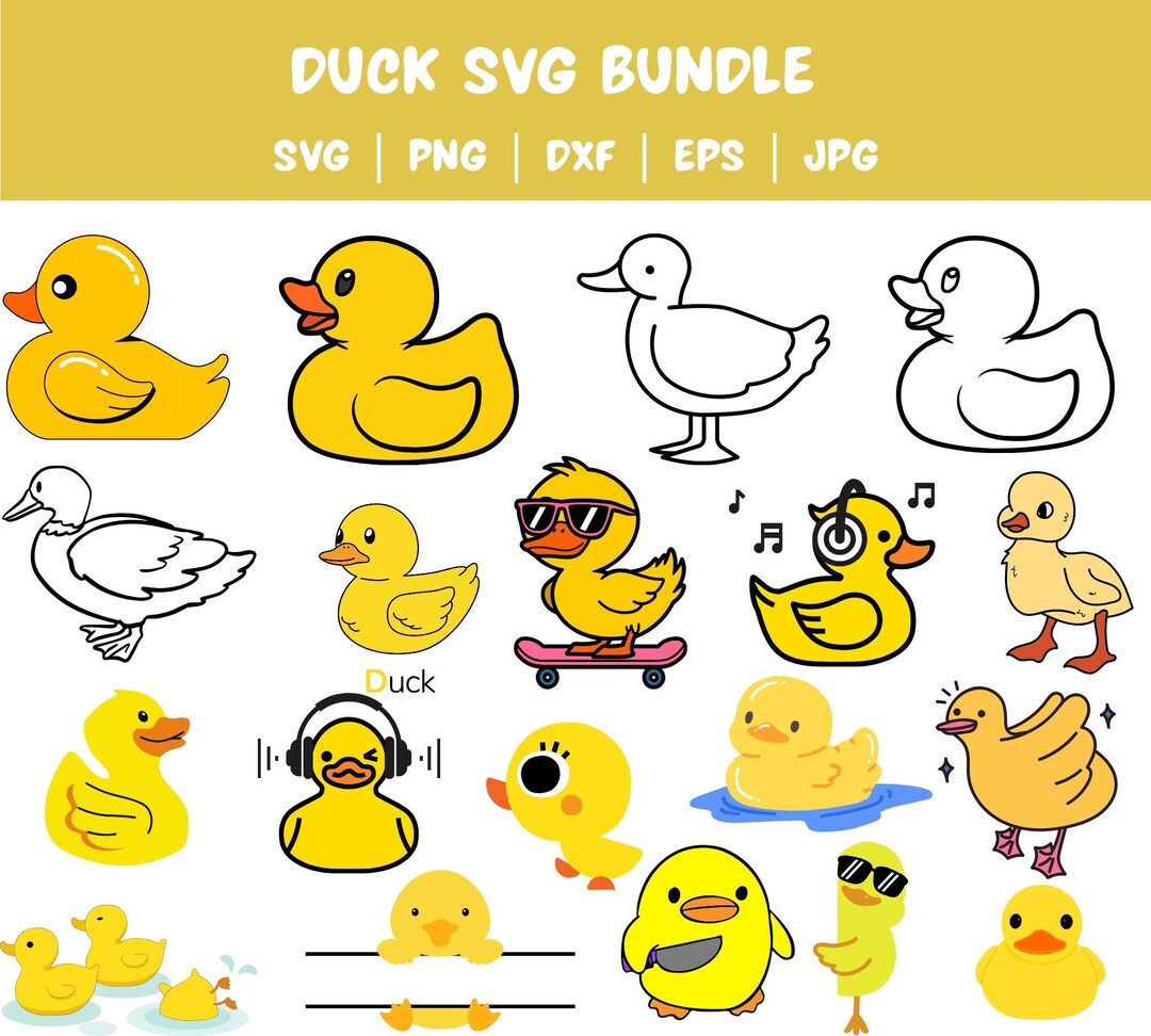 Duck SVG Bundle, Clipart, Cut File (digital Download - Etsy Australia