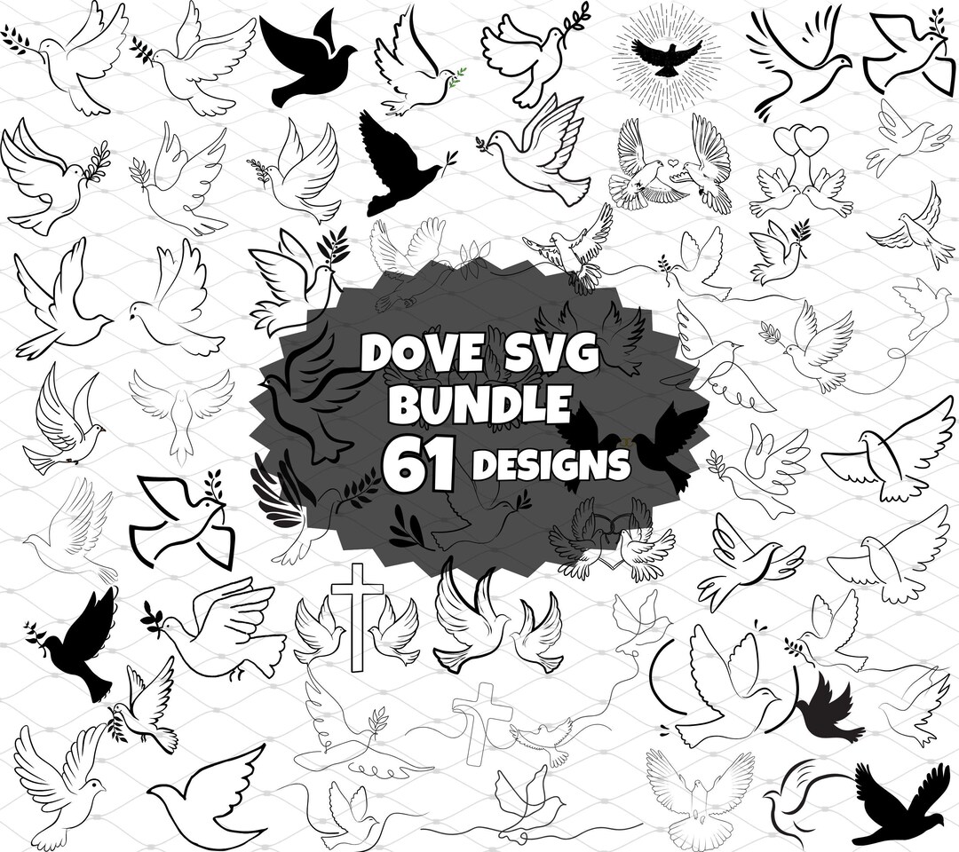 Dove SVG Bundle, Dove PNG Bundle, Dove Clipart, Pigeon SVG Cut Files ...