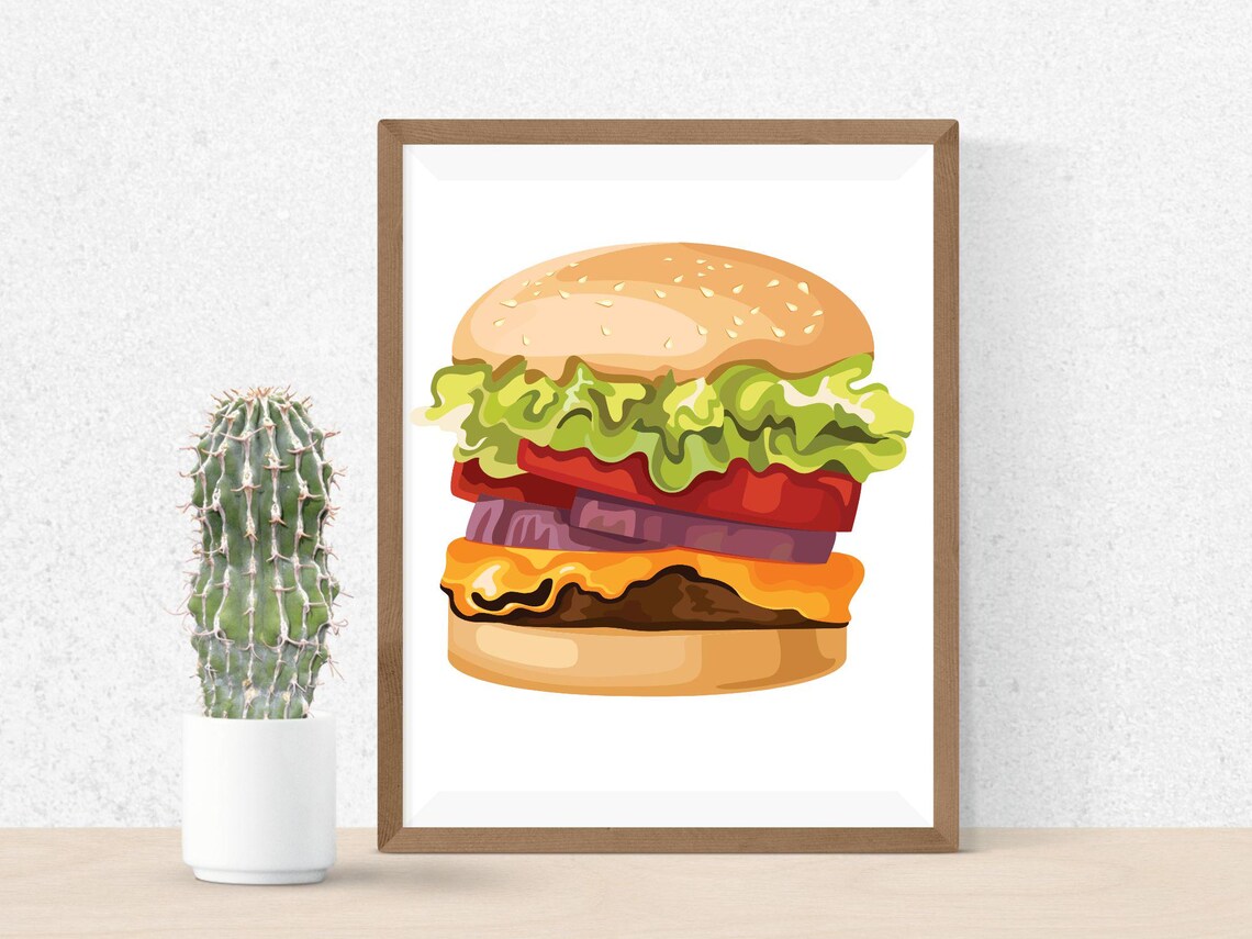 Burger SVG Bundle: Cheeseburger Clipart, Cut Files (digital Download ...