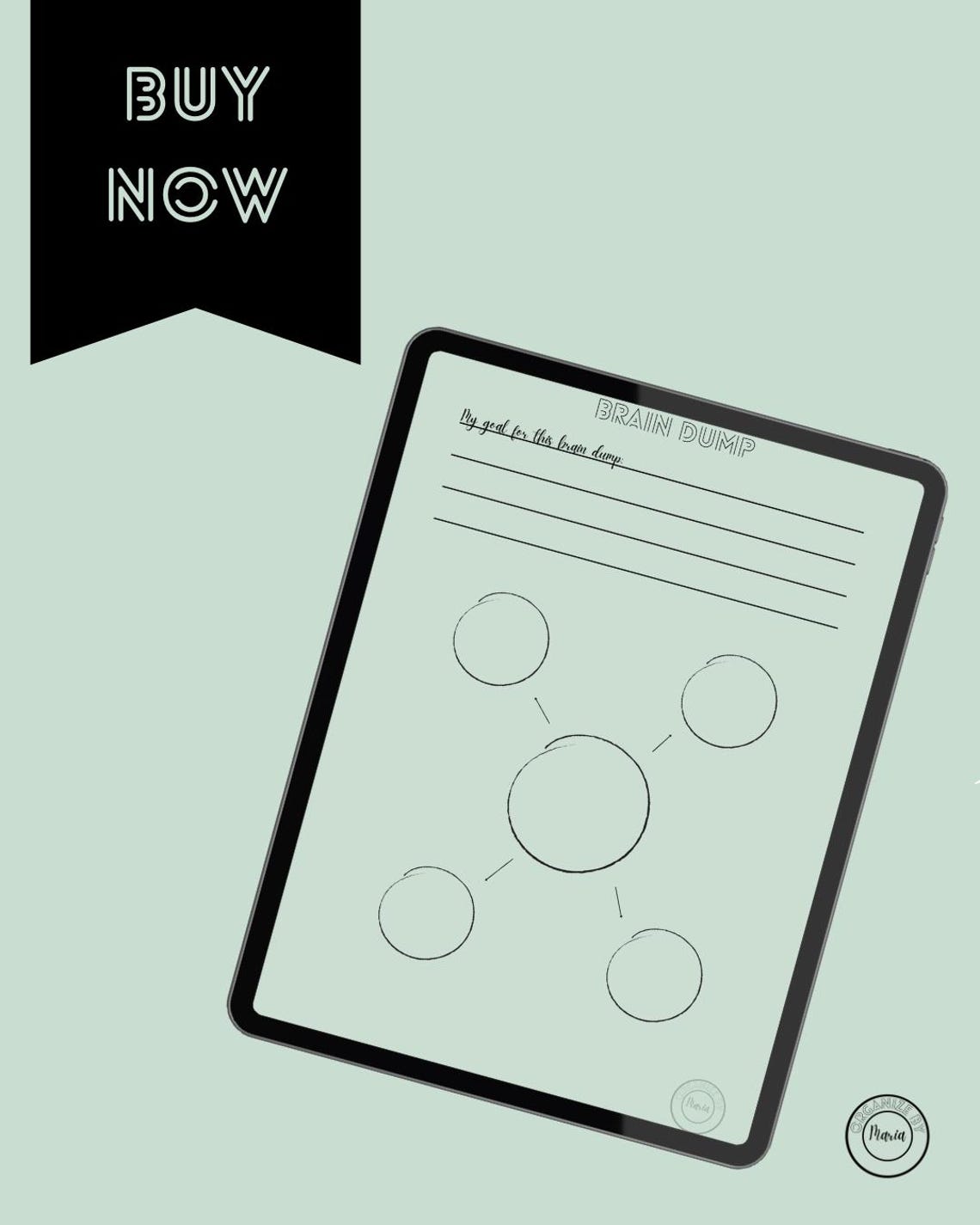 Printable Brain Dump Template | Mind Mapping | Organize Your Thoughts ...