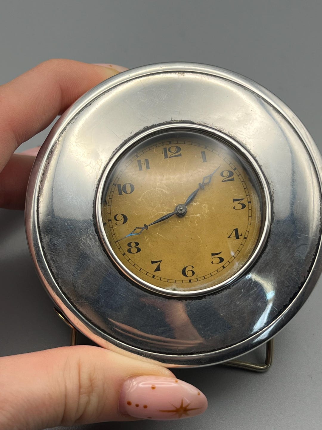 Antique Sterling Silver Table Clock Chester Marks - Etsy