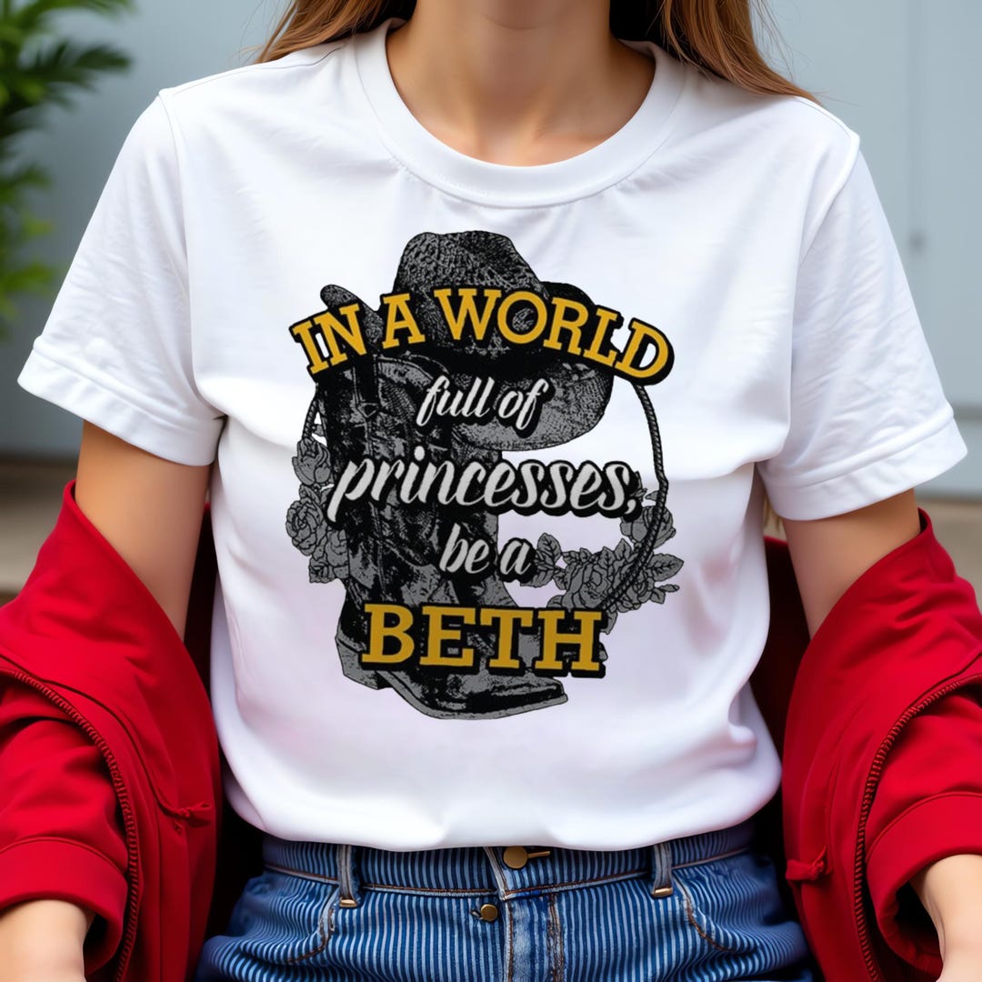Beth Dutton T-shirt, Yellowstone TV Show Tee, in A World Full of ...