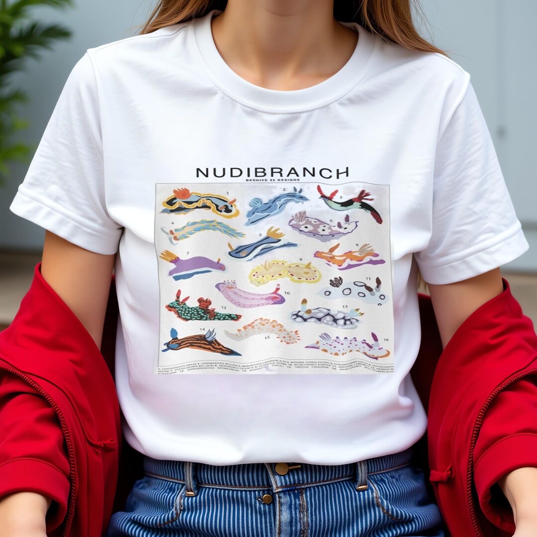 Nudibranch Sea Slug Species ID Chart T-shirt LAST CHANCE ...