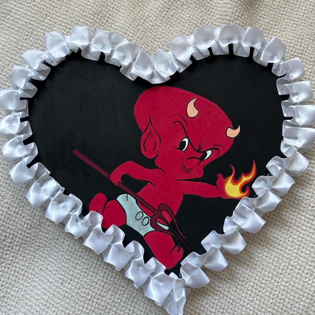 Kewpie Devil Decor /hot Stuff/ Wall Decor/handmade Wall Decor - Etsy