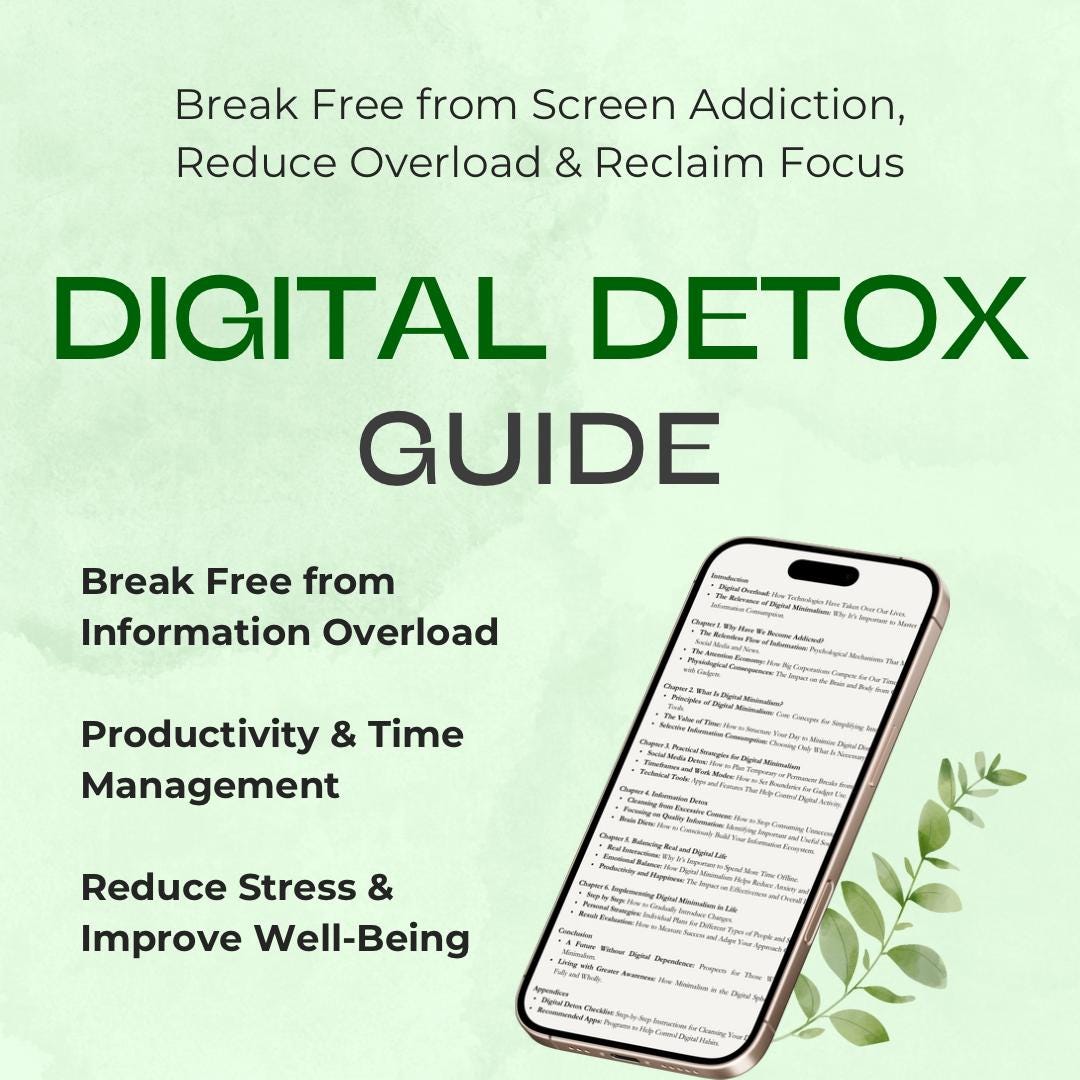 Digital Detox Guide | Reduce Screen Time | Information Overload | Focus ...